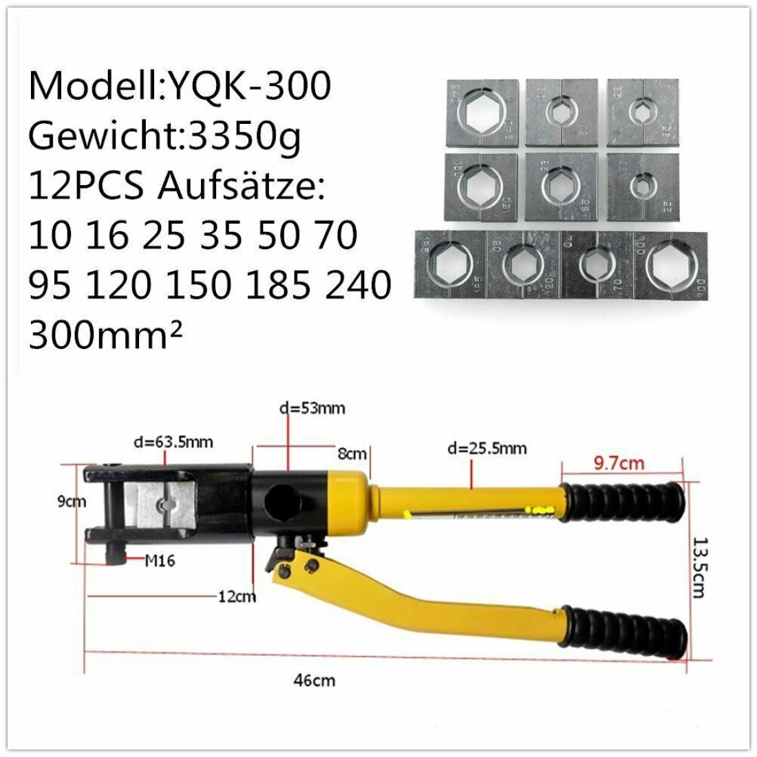 Cleste sertizare hidraulic 10mm-300mm